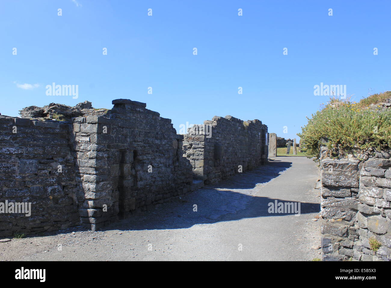 Aberystwyth castle ruins Wales uk Stock Photo - Alamy
