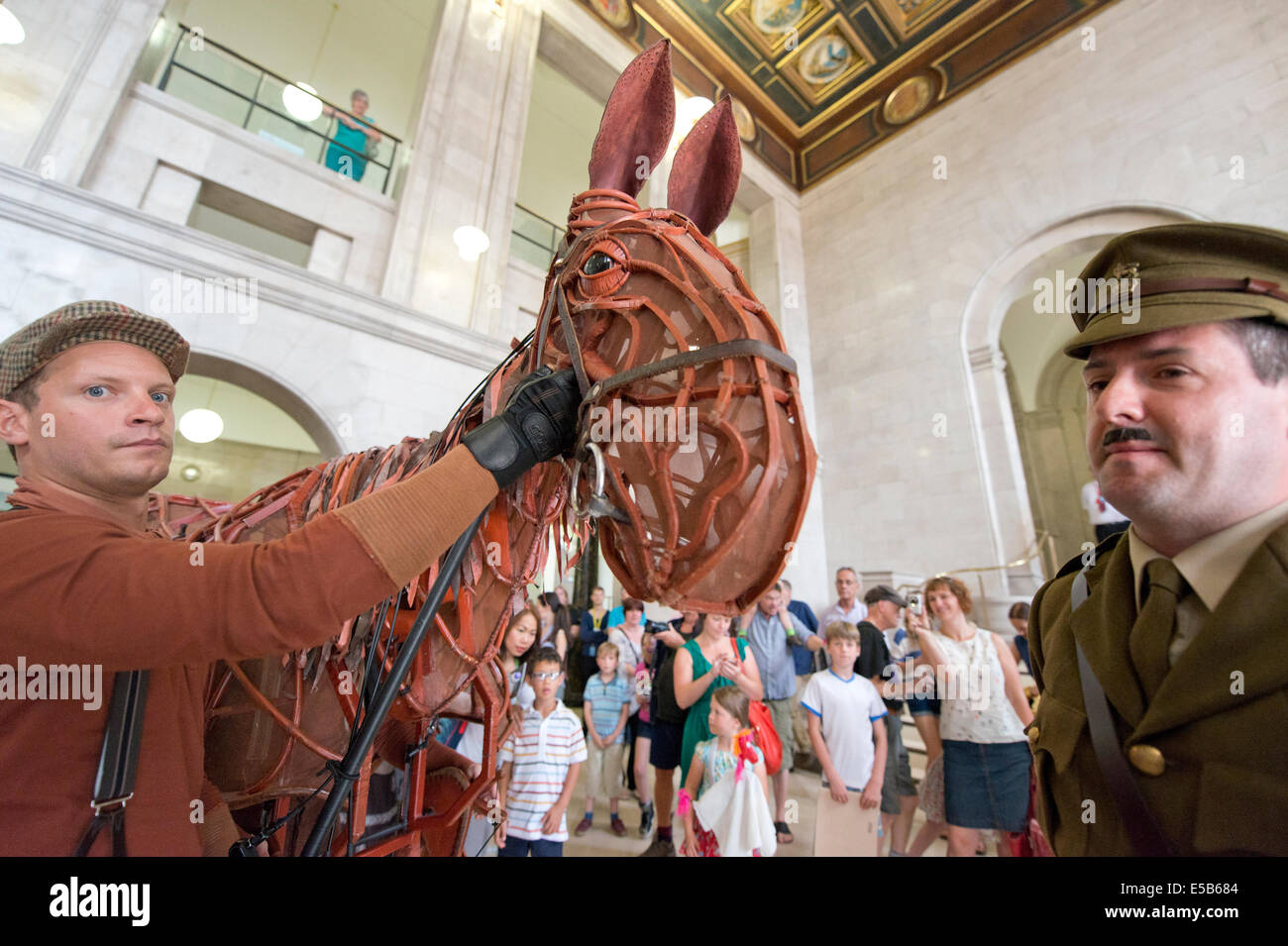MANCHESTER, UK. 26th July, 2014. Joey, the puppet from the play 'War ...