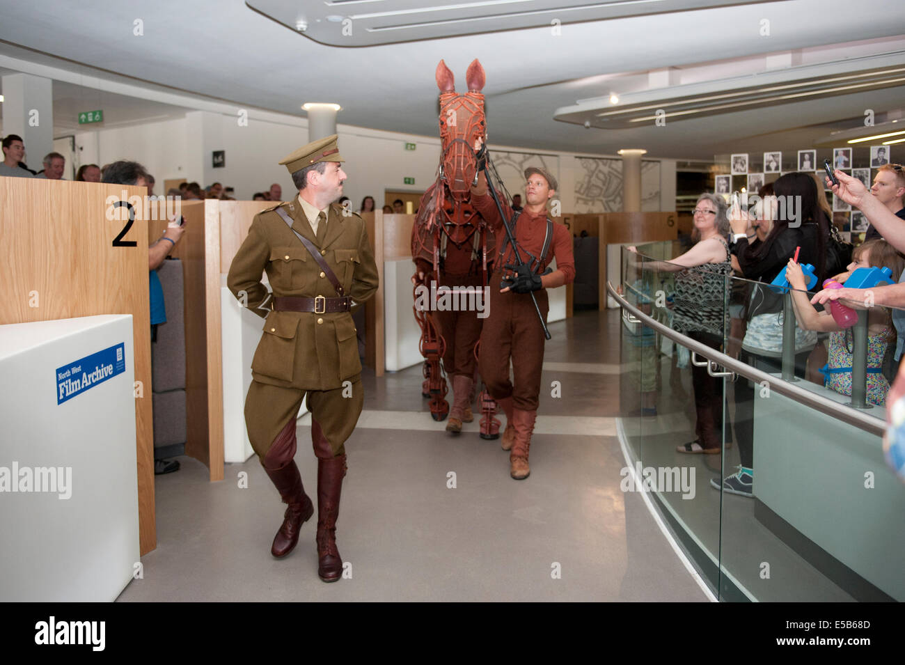 MANCHESTER, UK. 26th July, 2014. Joey, the puppet from the play 'War ...