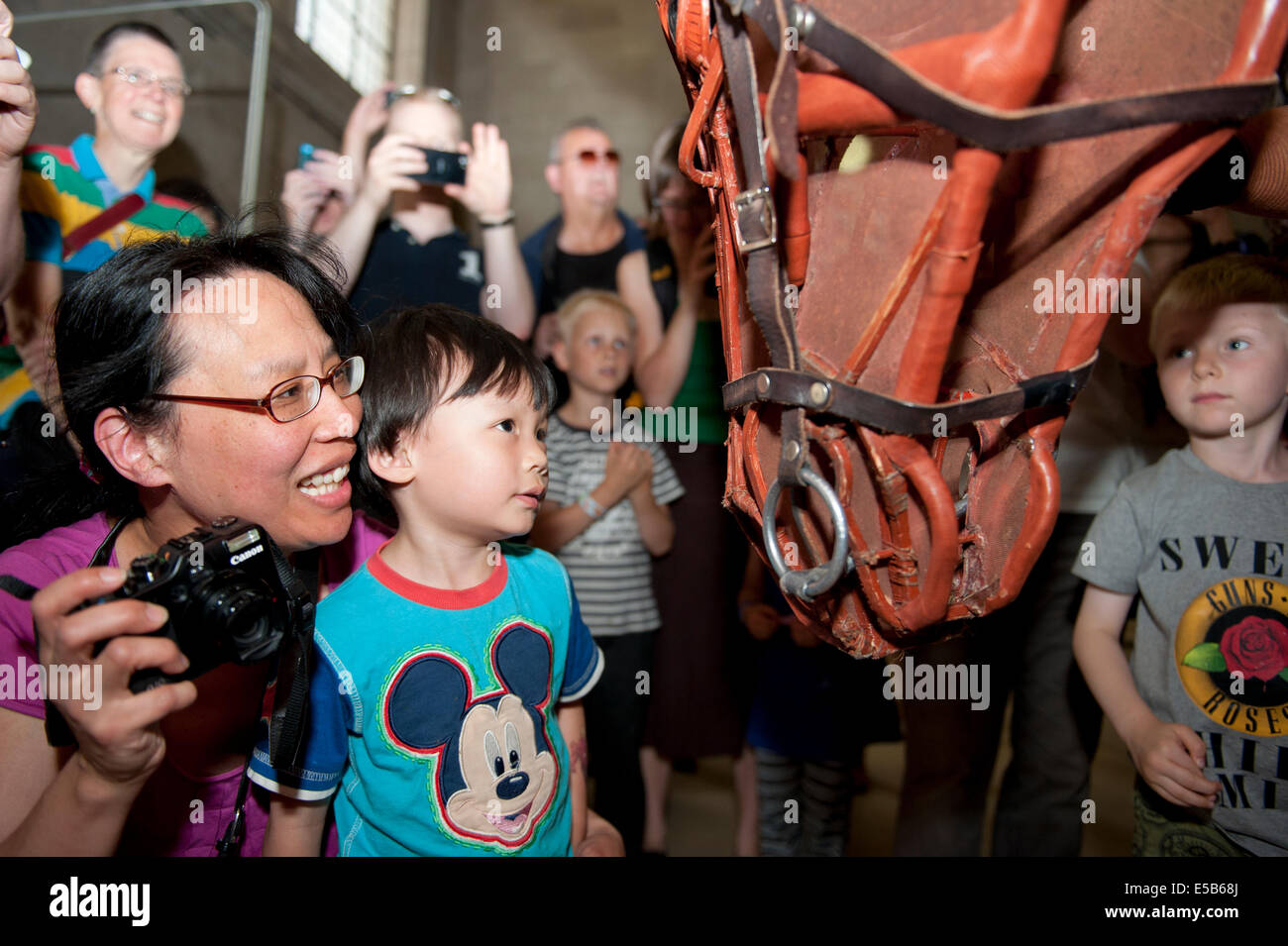 MANCHESTER, UK. 26th July, 2014. Joey, the puppet from the play 'War ...
