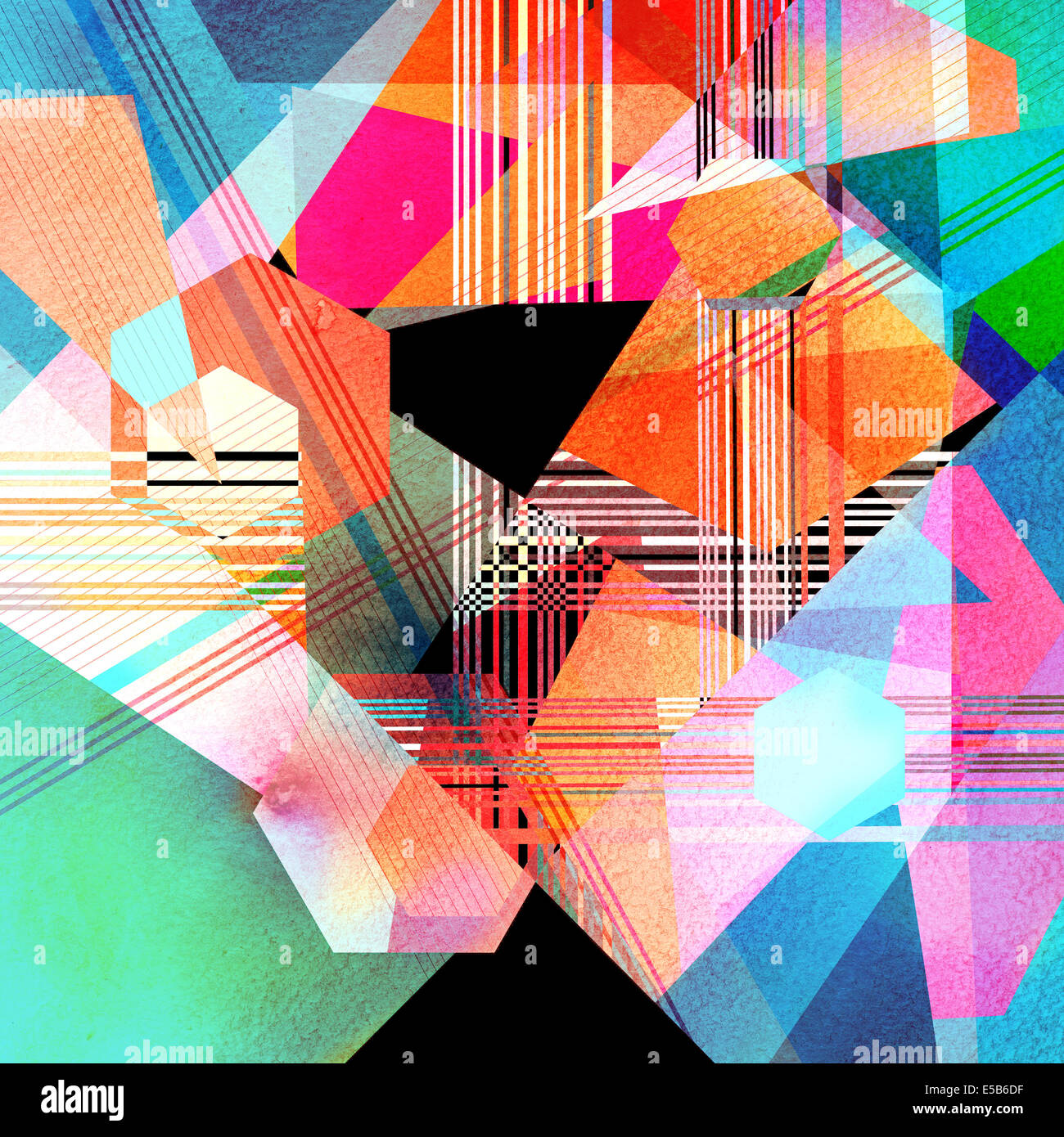 bright colorful geometric abstract pattern of different stripes Stock ...