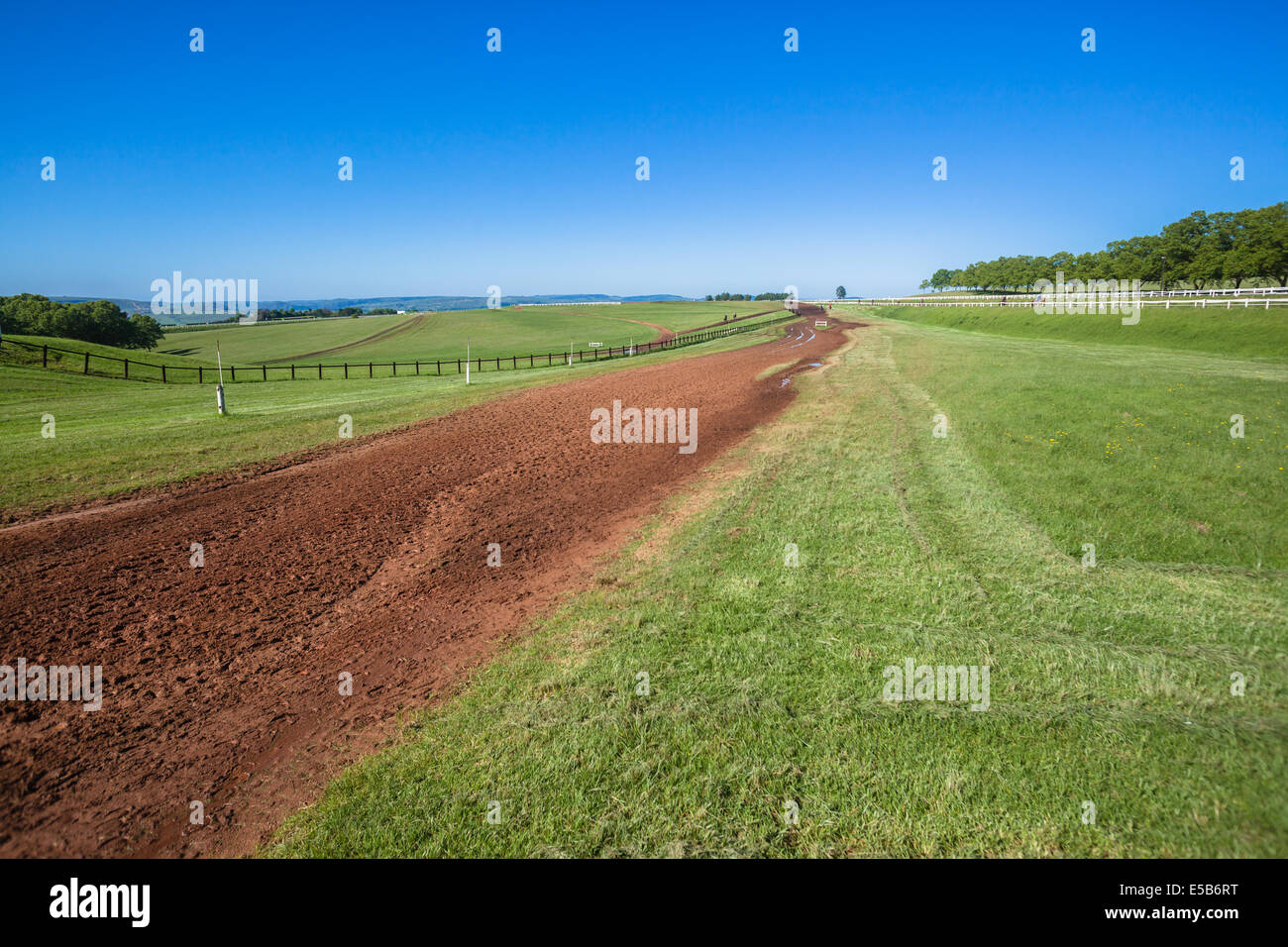 Race Horse training tracks landscape Stock Photo - Alamy