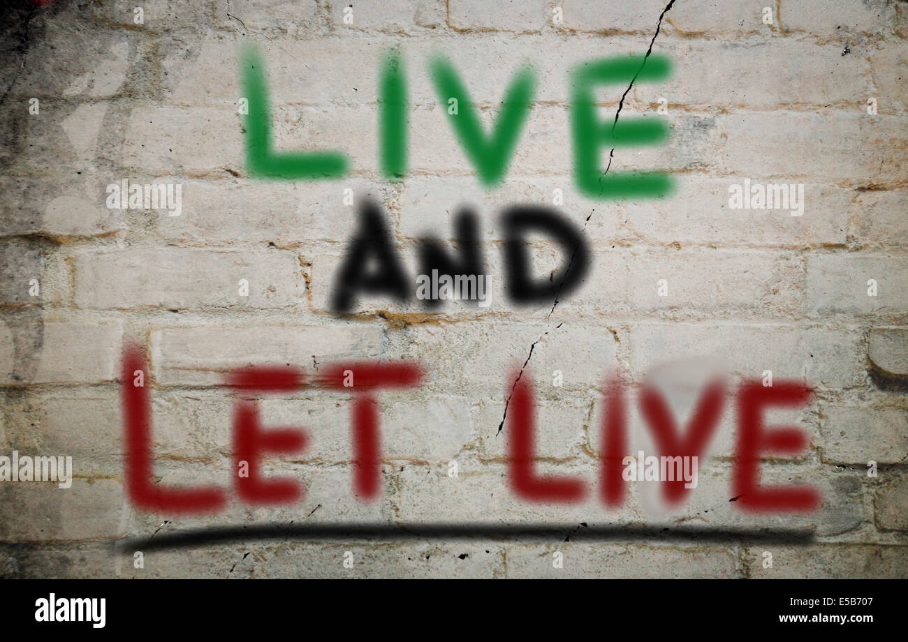 Live And Let Live Concept Stock Photo - Alamy