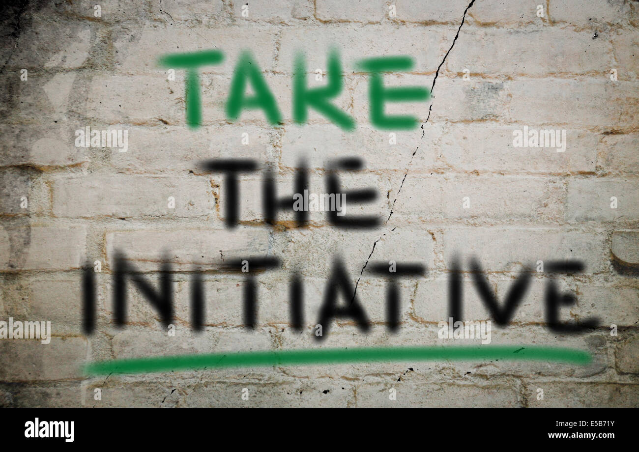 Take The Initiative Concept Stock Photo - Alamy
