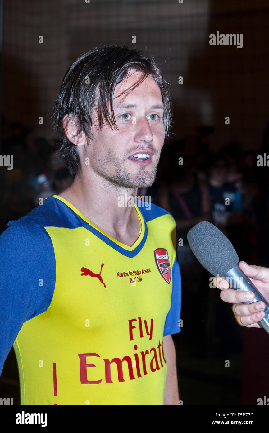 New York, NY, USA - July 25, 2014: Arsenal football player Tomas ...
