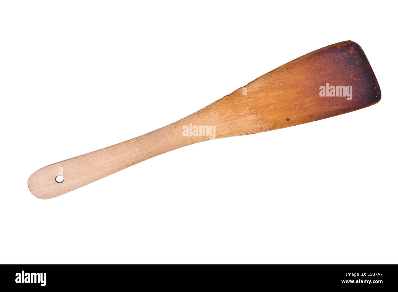 Very old used wooden cooking spoon Stock Photo - Alamy