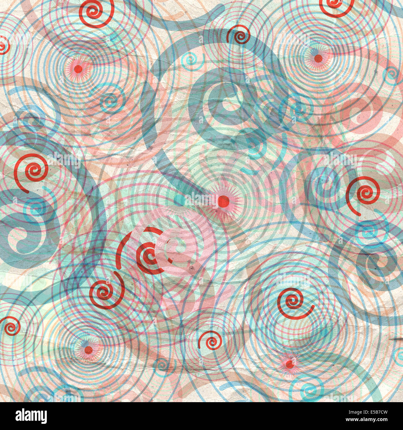 bright and unusual abstract pattern of different elements curl Stock ...