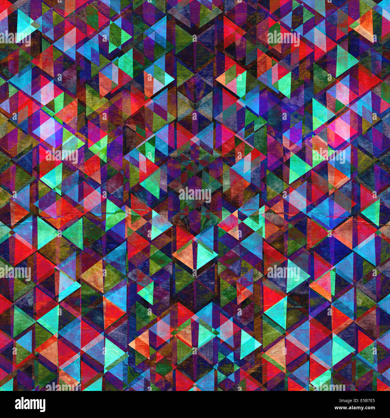 brightly colored triangles on a dark textural background Stock Photo ...