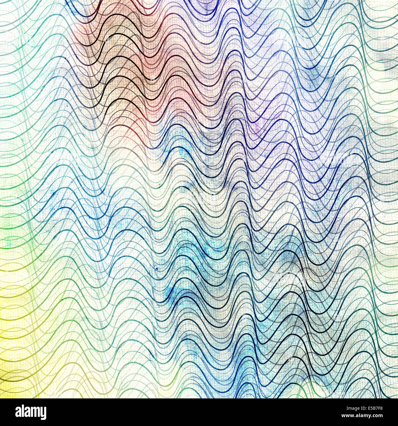 Graphical abstract linear pattern on watercolor background Stock Photo ...