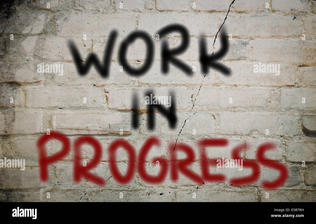 Work in progress text hi-res stock photography and images - Alamy
