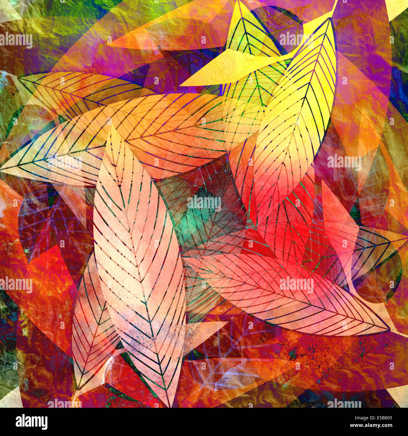 Bright picturesque backdrop of autumn leaves Stock Photo - Alamy