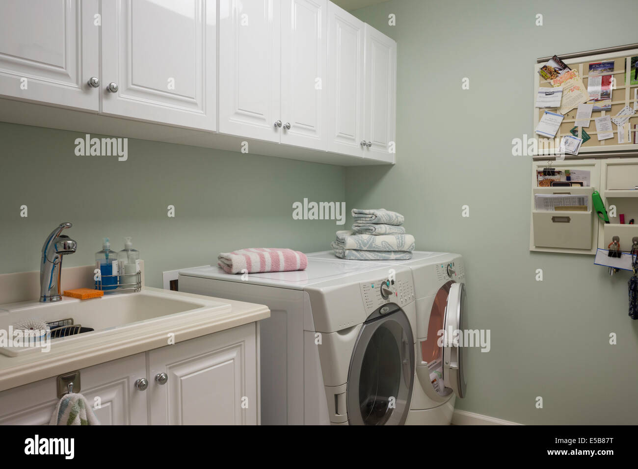 House Interior Laundry Room Stock Photo - Alamy