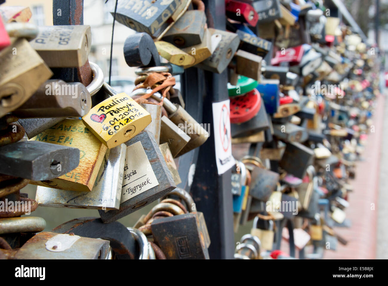 Love padlocks hi-res stock photography and images - Alamy