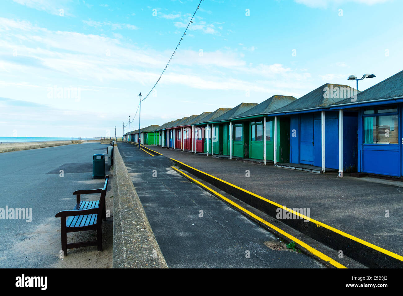Sutton On Sea Chalets beach changing rooms wooden shacks buildings ...