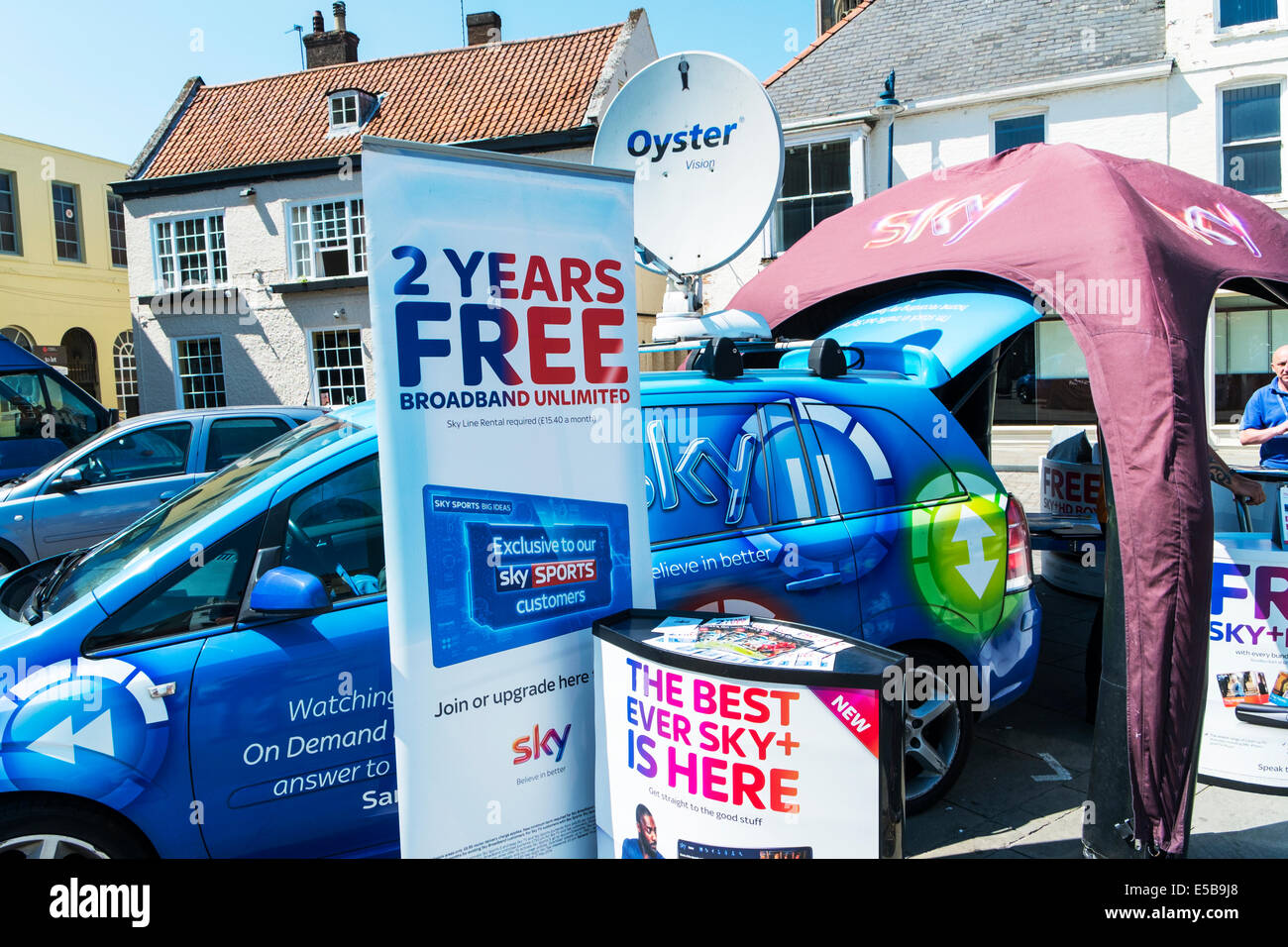 Sky TV broadband television advertising sky+ hd sellers selling car ...