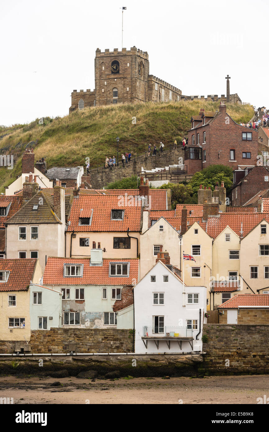 Houses and St Mary's church, Whitby, North Yorkshire Stock Photo - Alamy