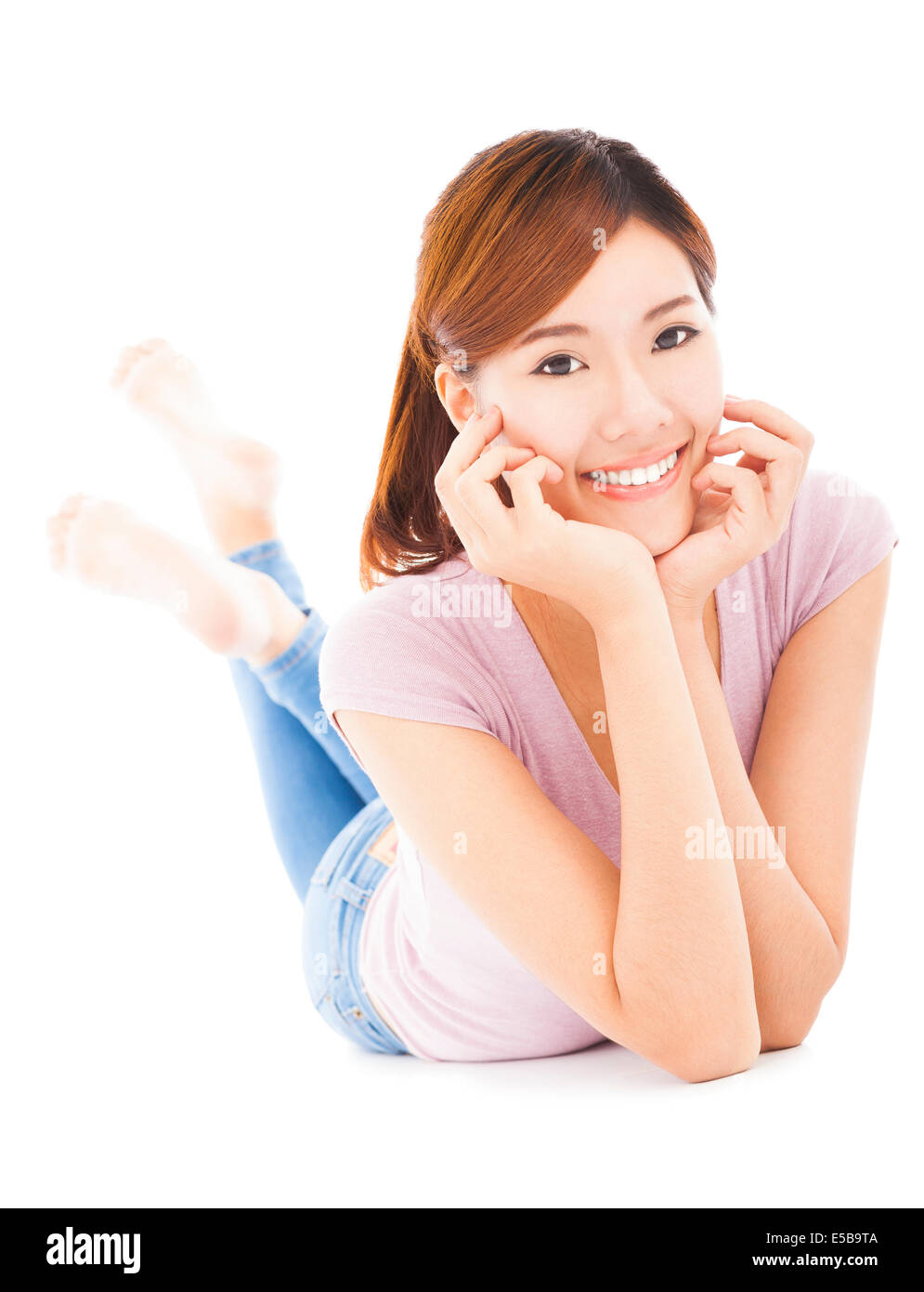 Prone woman hi-res stock photography and images - Alamy