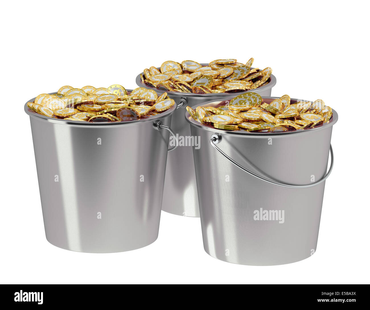 Money in a bucket Cut Out Stock Images & Pictures - Alamy