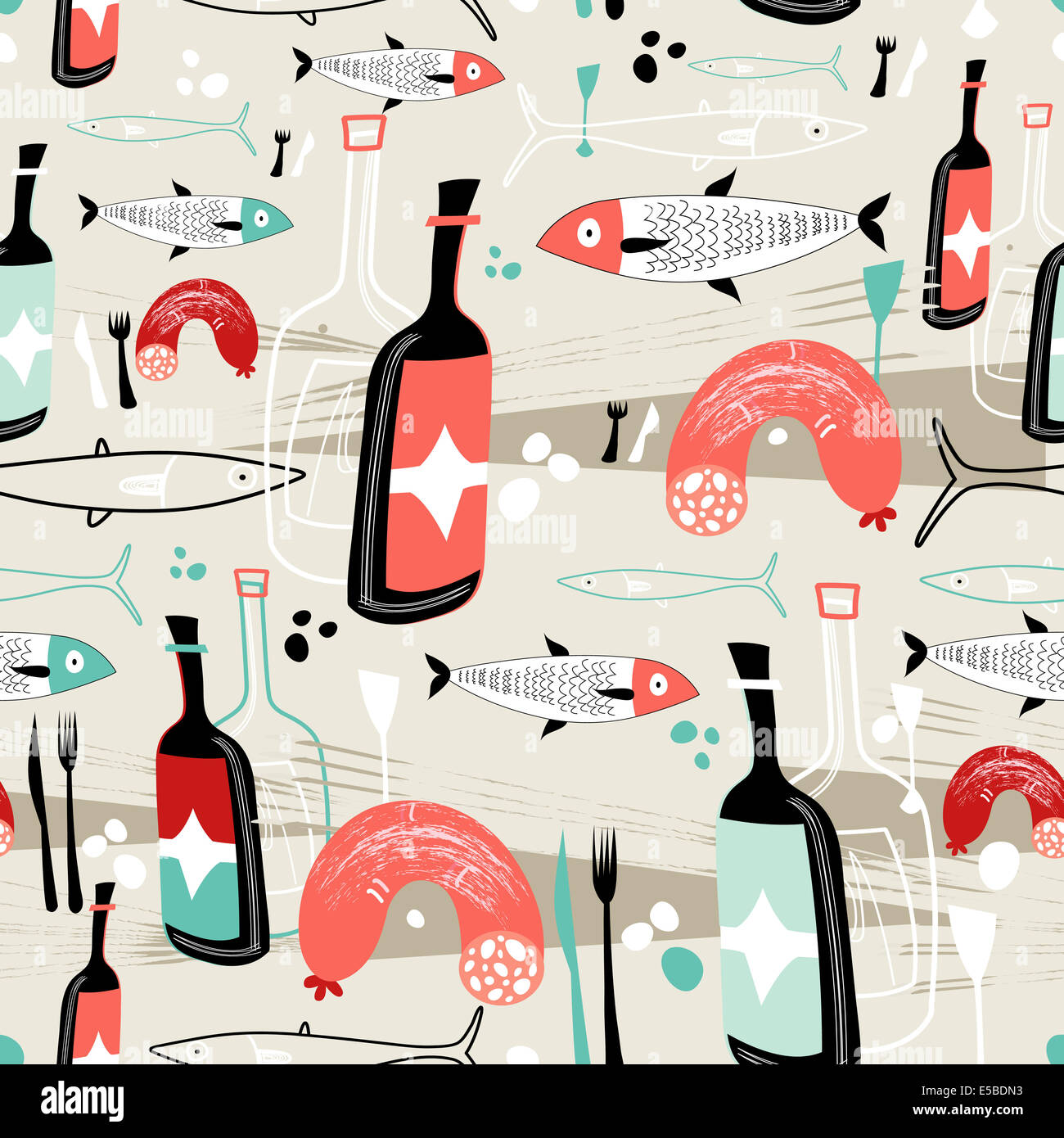 A lovely set of different food and drinks on a neutral background Stock ...