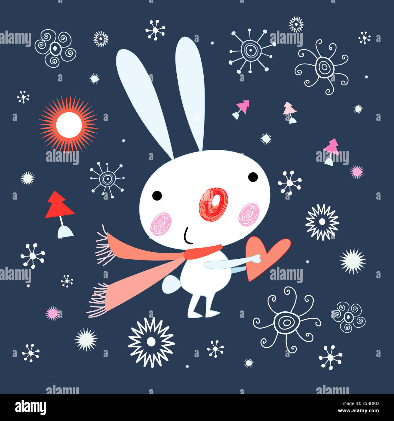 White rabbit abstract isolated on a white backgrounds, vector ...