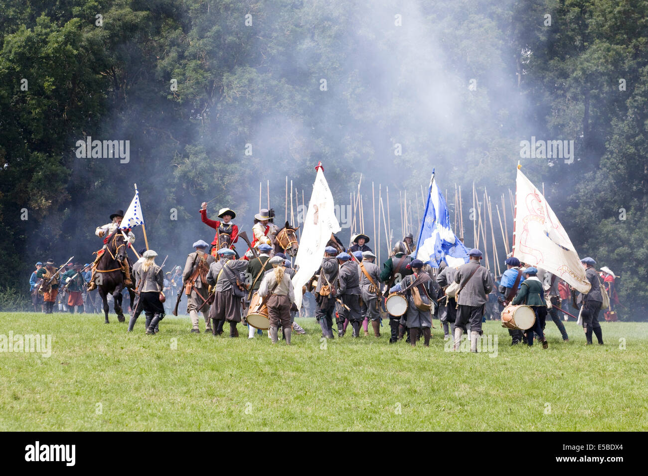 17th century re enactment of the English civil war between the ...