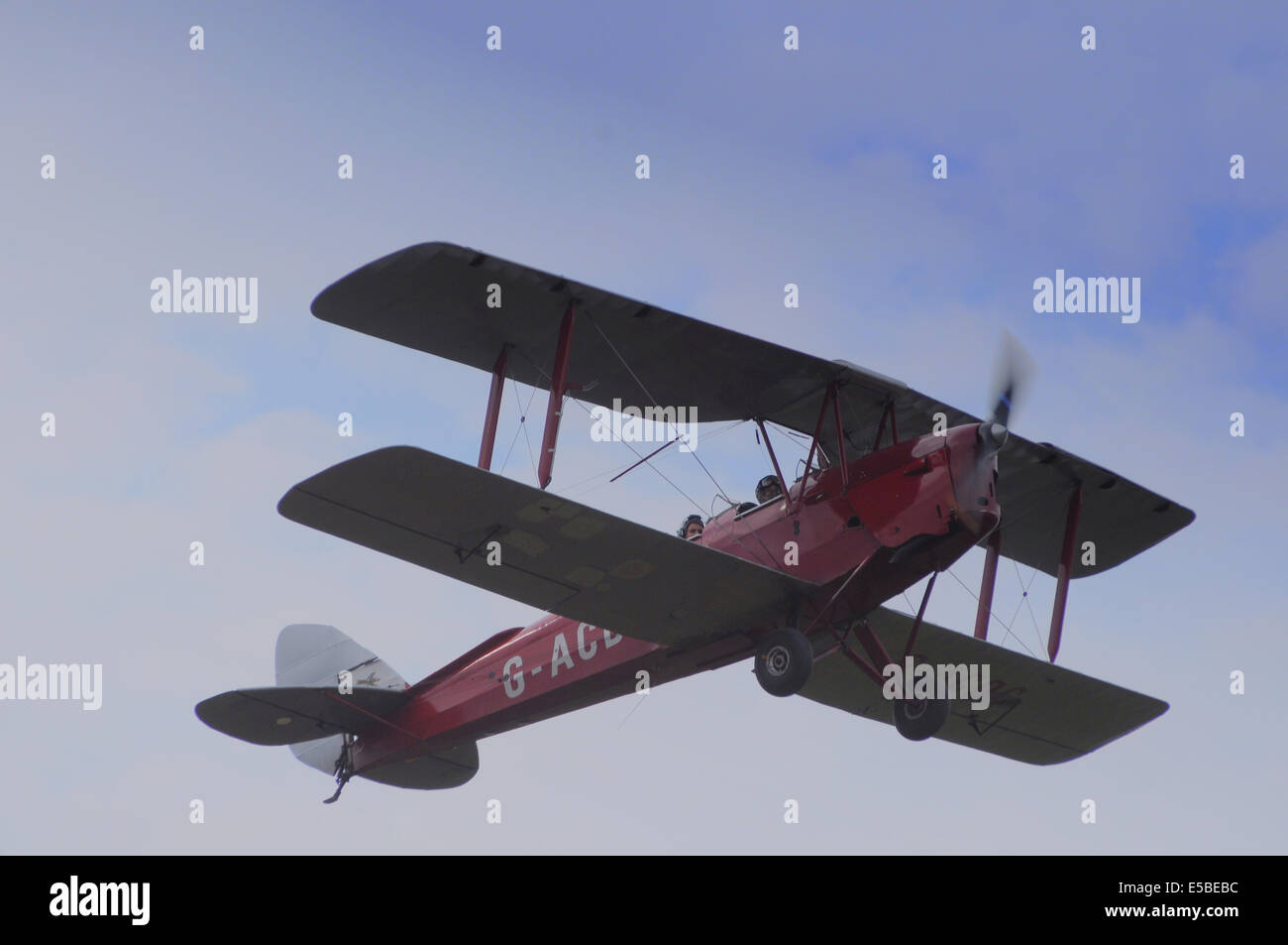 Headcorn Airfield, Kent, UK.26 July 2014.Tiger Moth ACDC takes to the ...