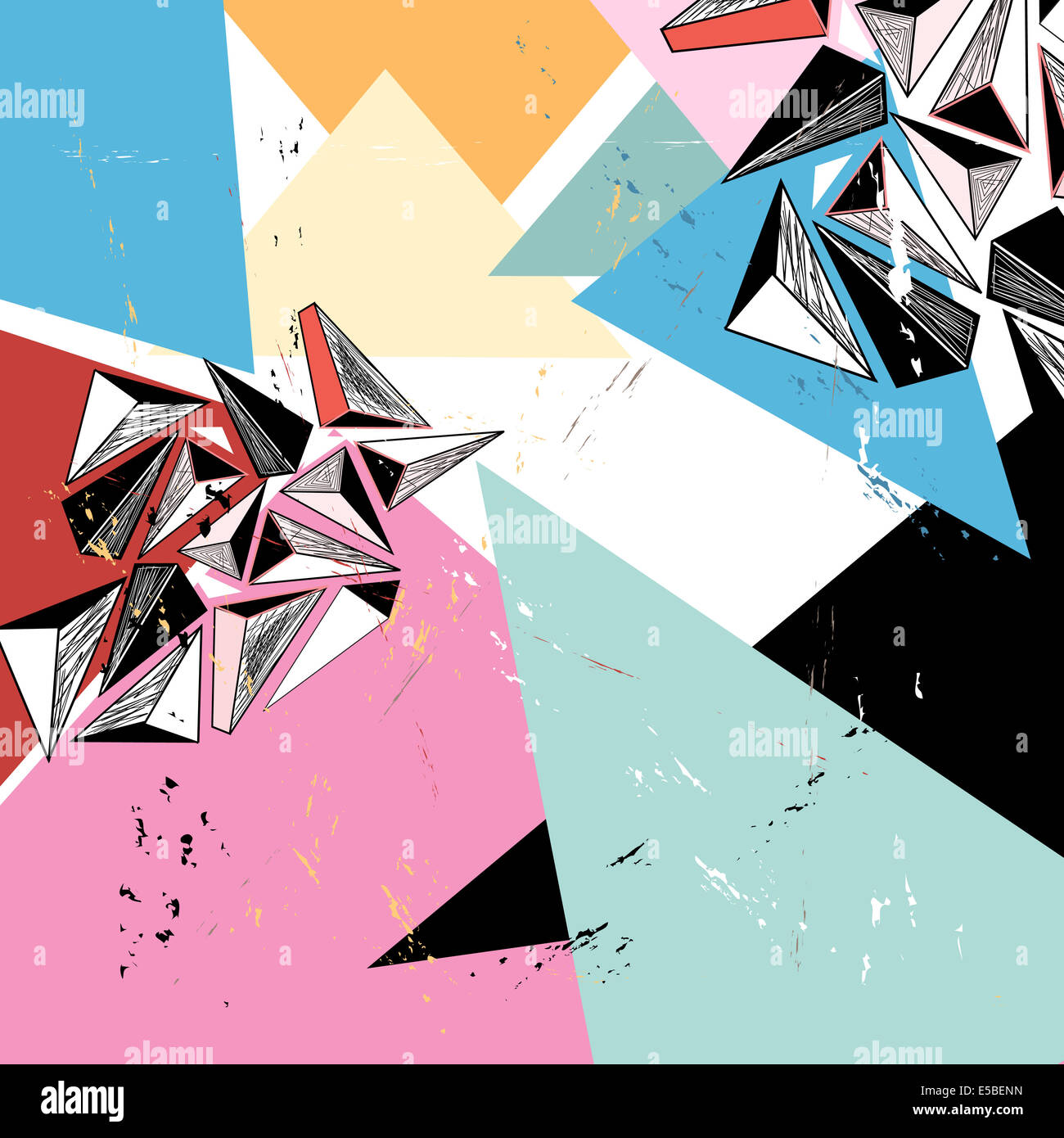 bright abstract background of the broken triangles Stock Photo - Alamy