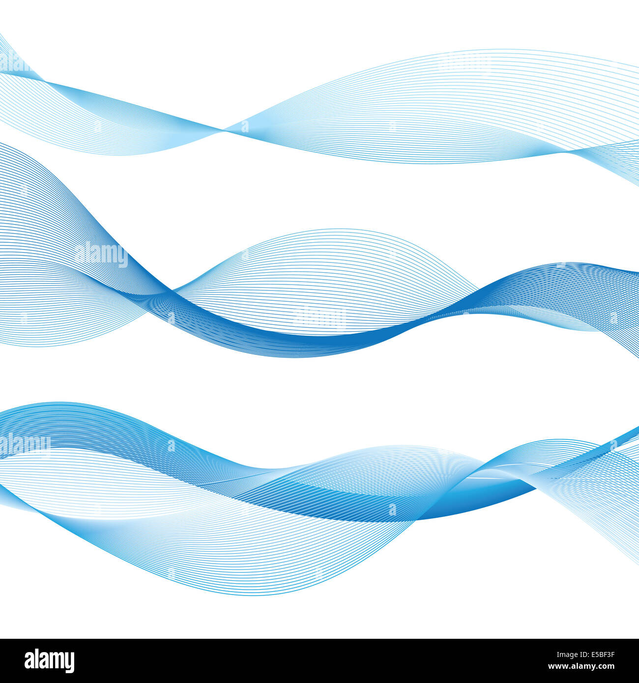 blue contour graphics waves on a white background Stock Photo - Alamy