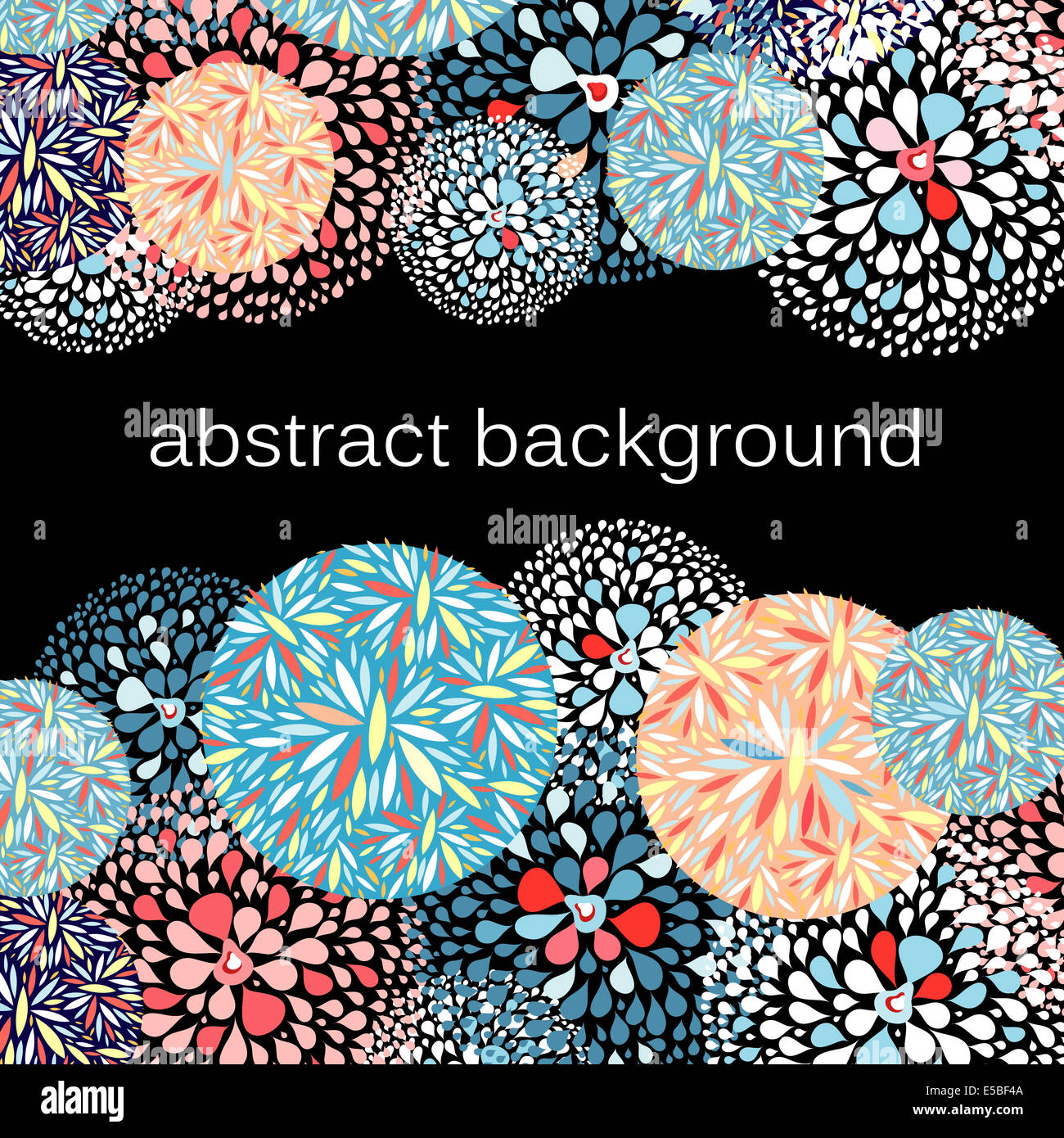 Bright multi-colored objects on a black background Stock Photo - Alamy