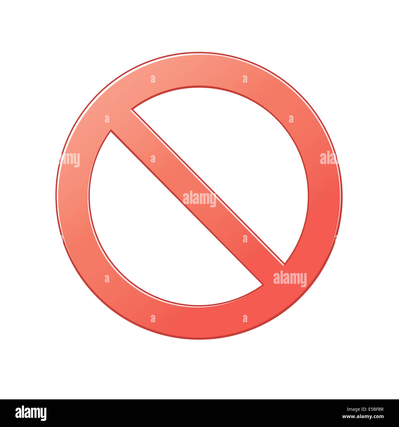 bright red sign can not be there on a white background Stock Photo - Alamy