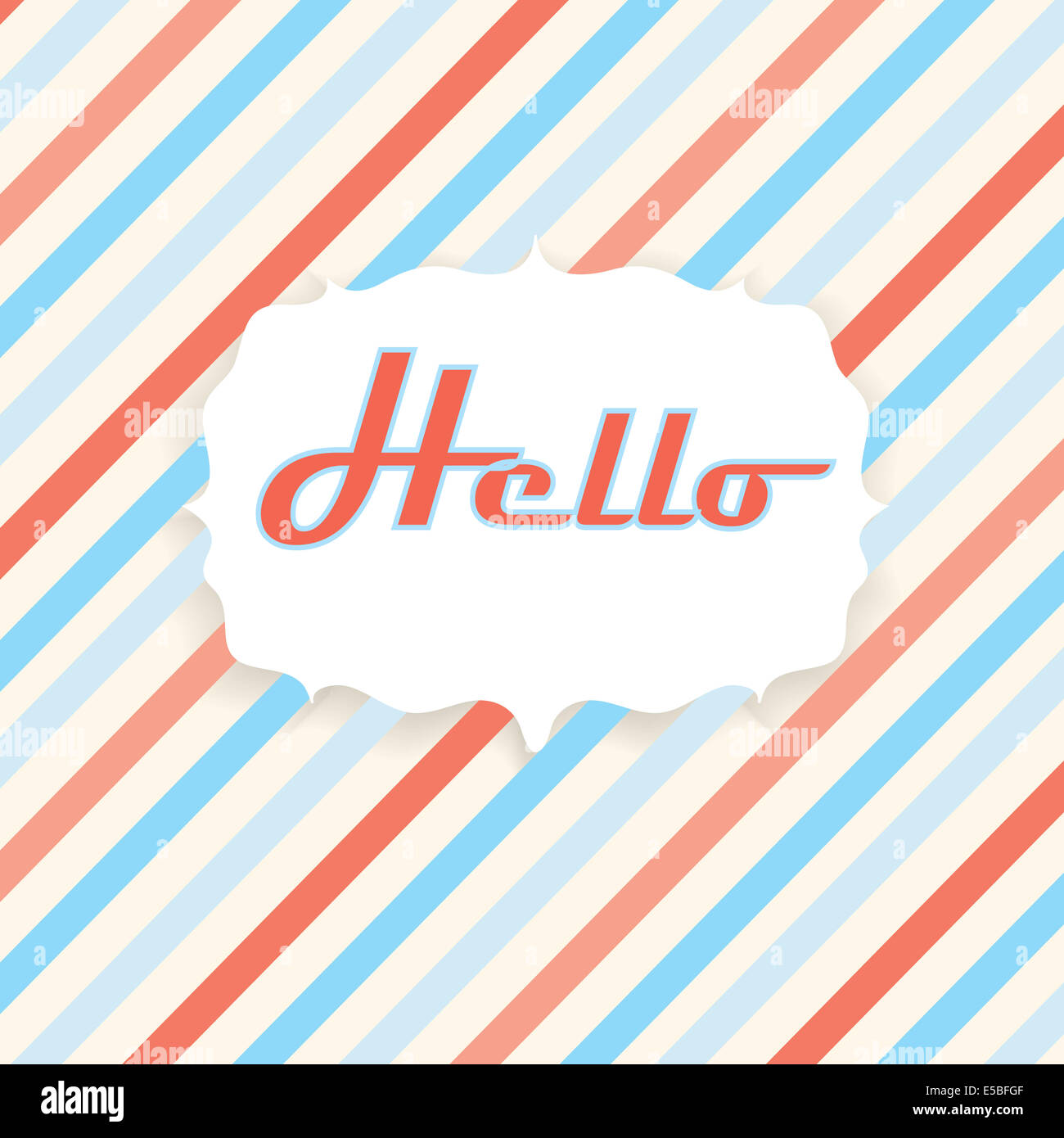 Vintage pattern design Hello Stock Photo - Alamy