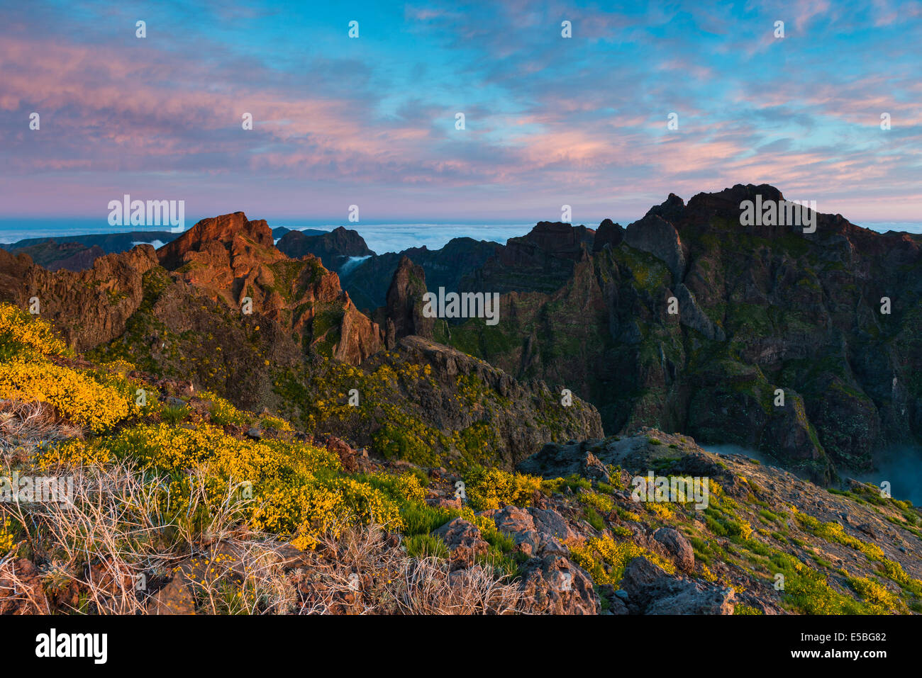 Pico do Areeiro mountain peak in Madeira, Portugal Stock Photo - Alamy