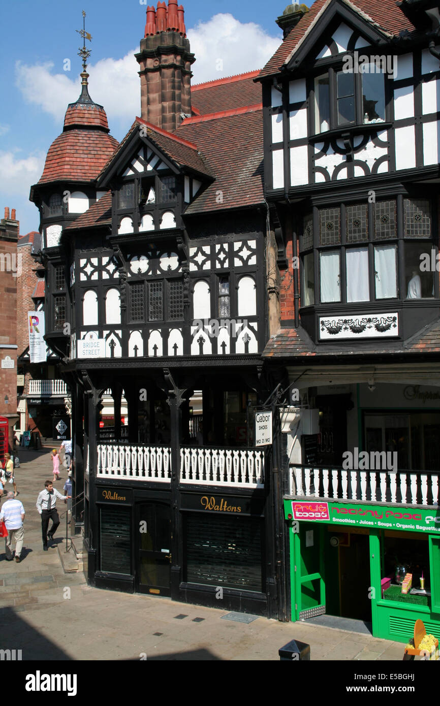 Bridge Street Timber framed buildings Chester Cheshire England UK Stock ...