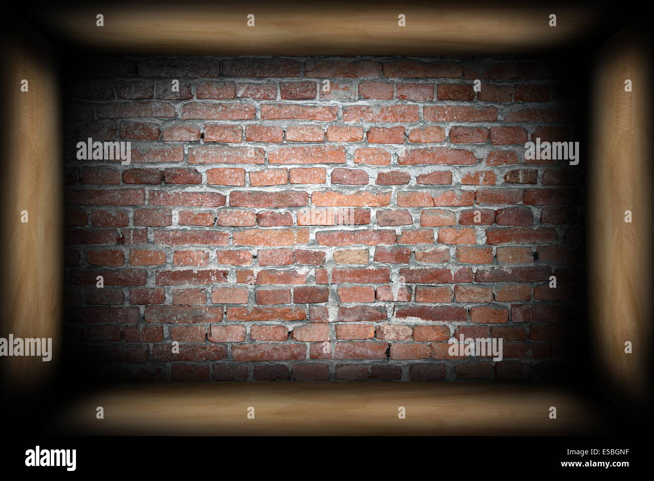 abstract interior backdrop with brick wall, architectural background ...