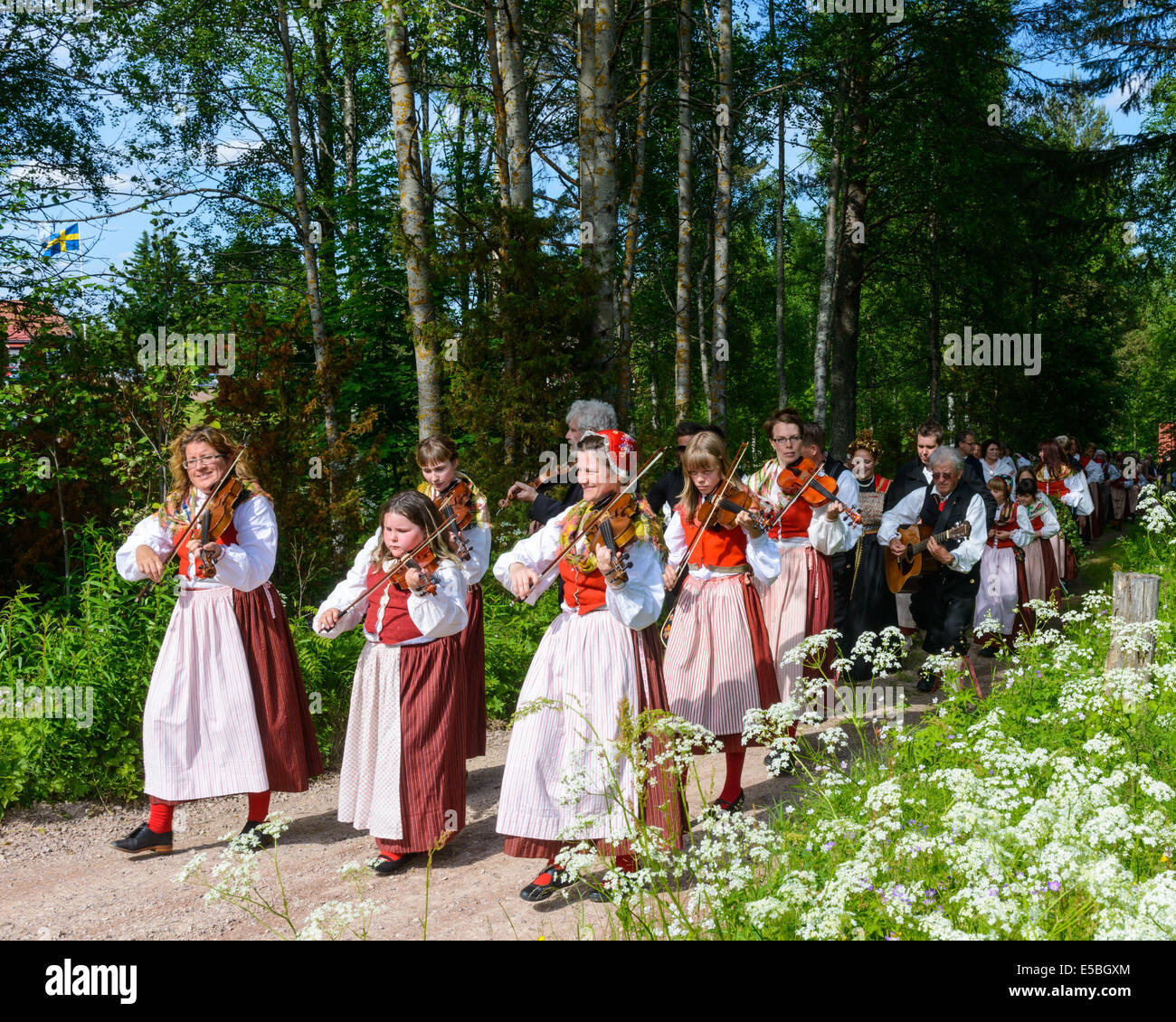 Midsummer celebrations, Sweden Stock Photo - Alamy