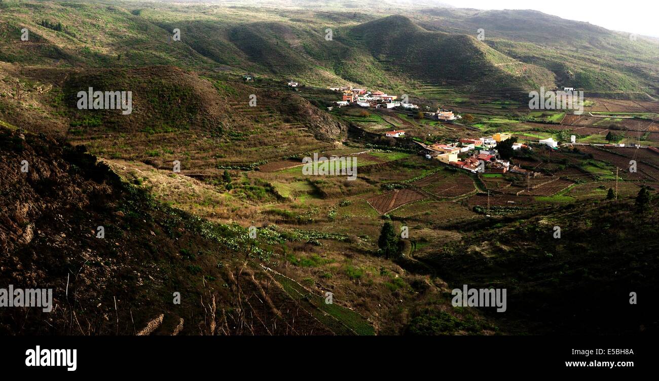 Valley Farmland Village Stock Photo - Alamy