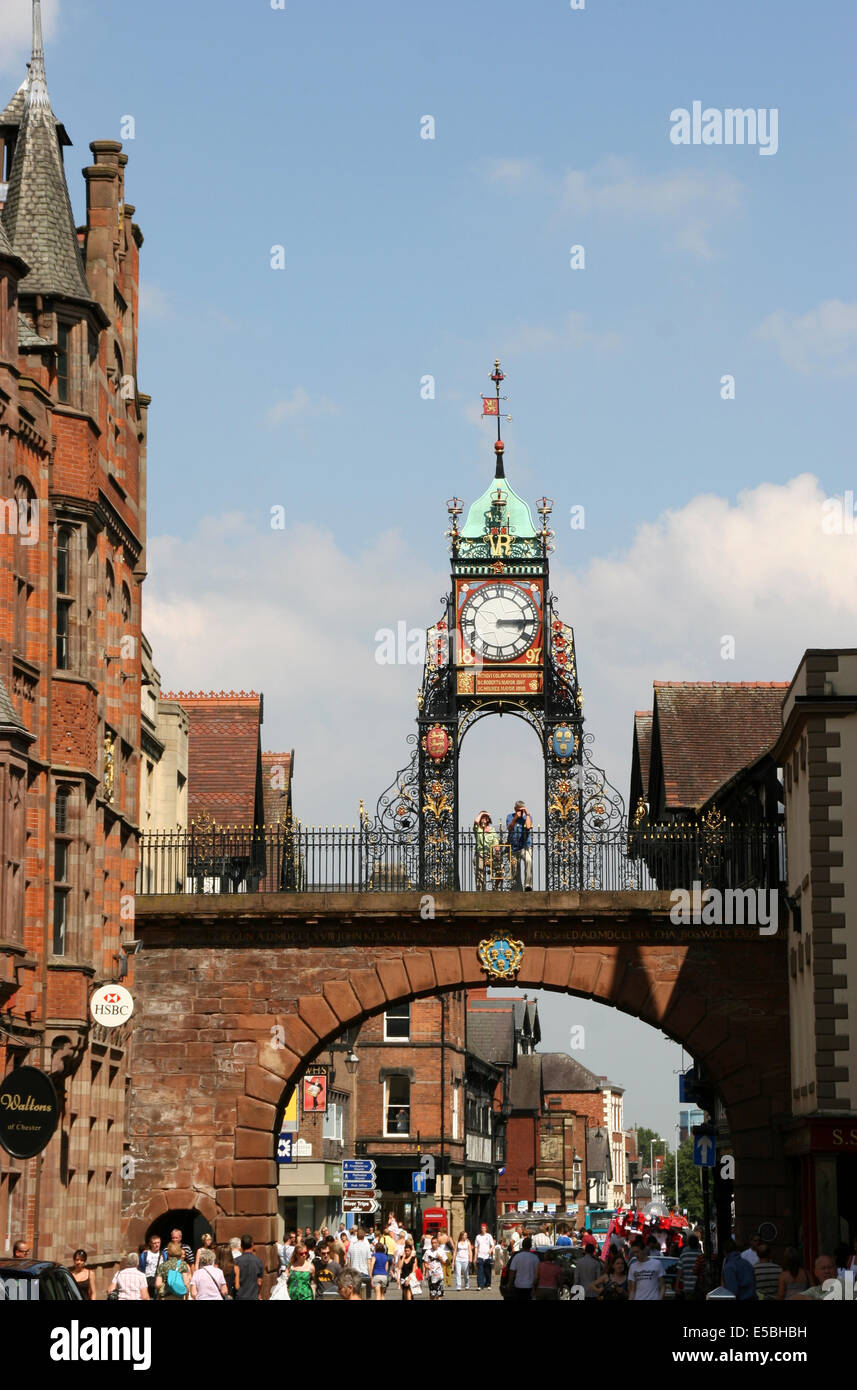 Eastgate Street and Clock Chester Cheshire England UK Stock Photo - Alamy