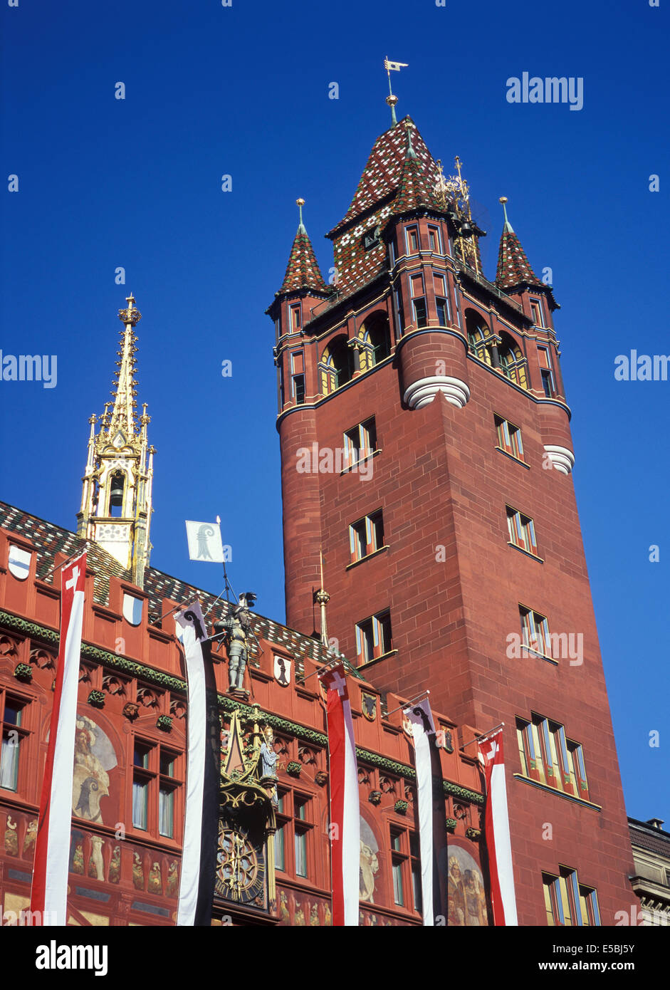 Switzerland, Basel, Rathaus (town hall) Facade Stock Photo - Alamy