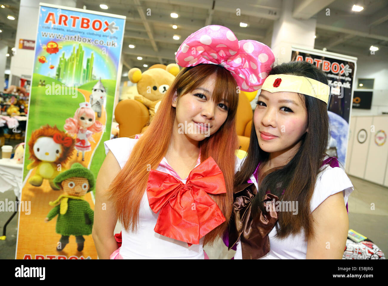 London, UK. 26th July 2014. Cosplayers at Hyper Japan 2014, Japanese ...