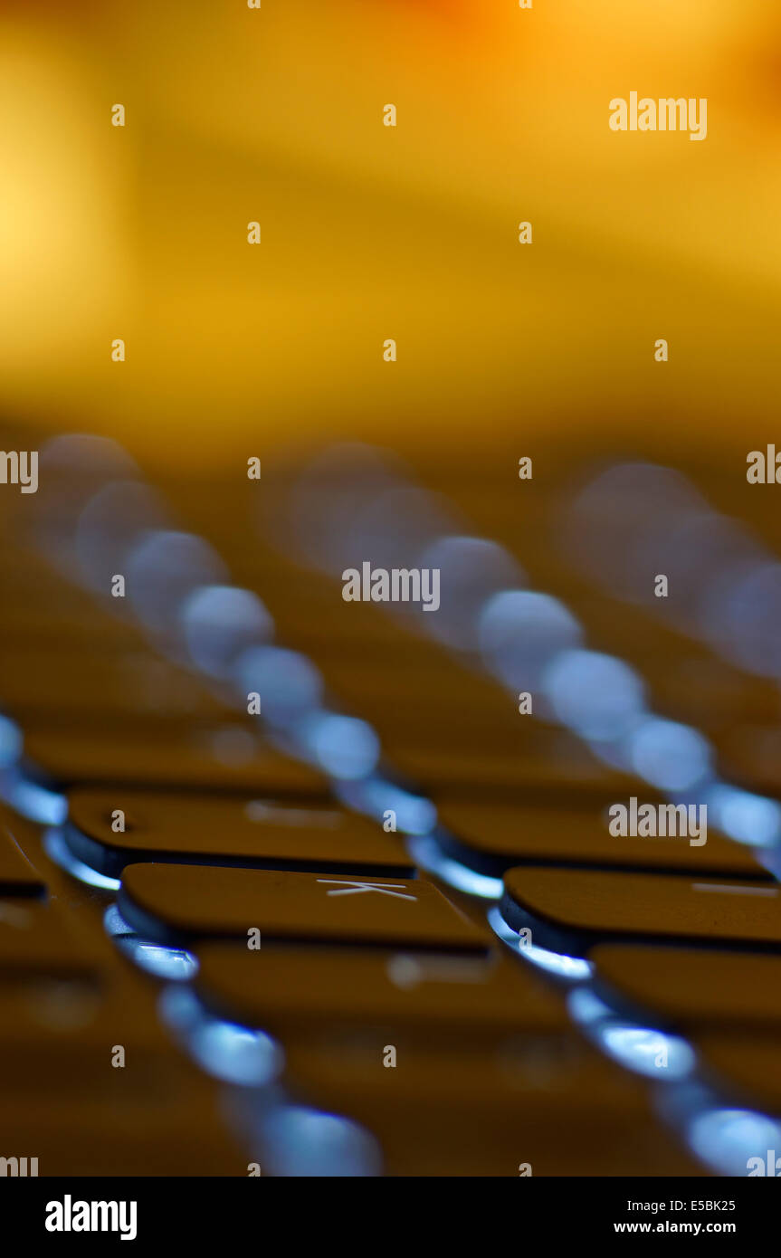Close up of backlit keyboard Stock Photo - Alamy