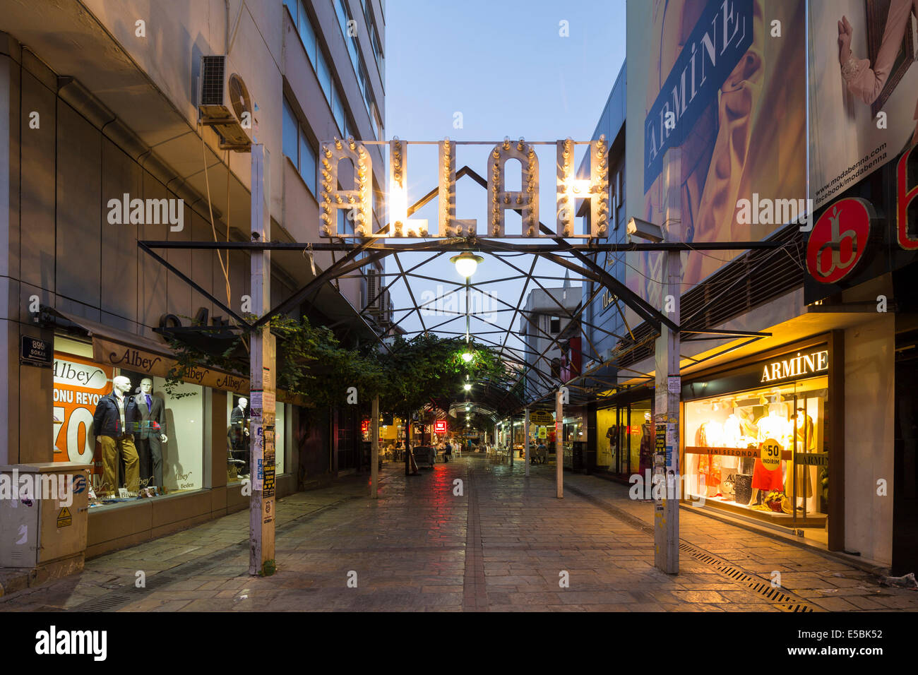 Allah Sign at Night, Izmir Turkey Stock Photo - Alamy