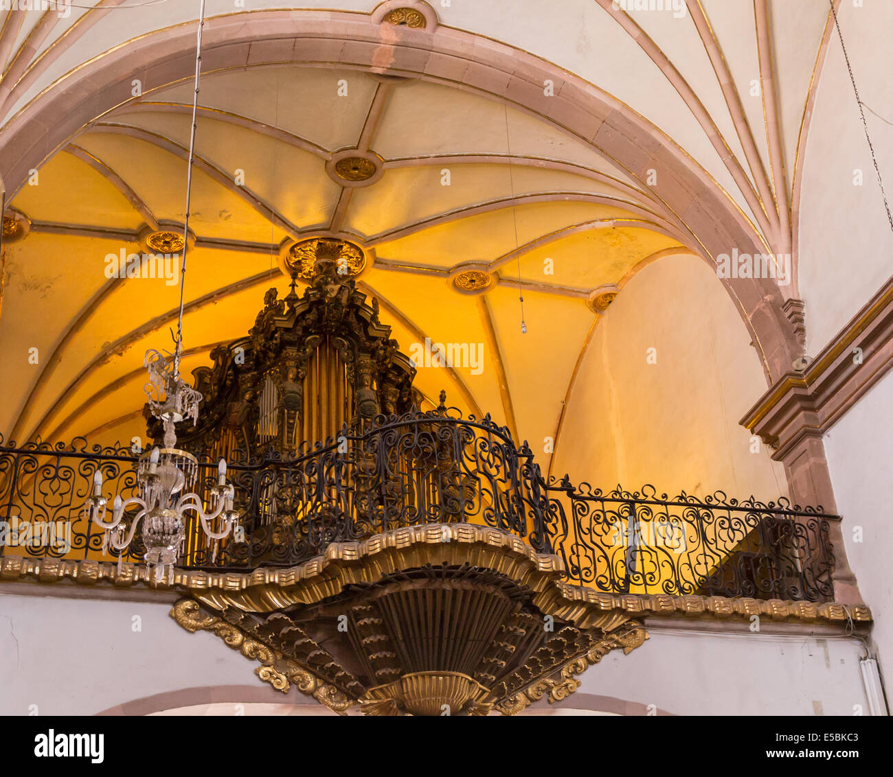 Ornate, gold organ in the Temple of the Congregation, consecrated in ...