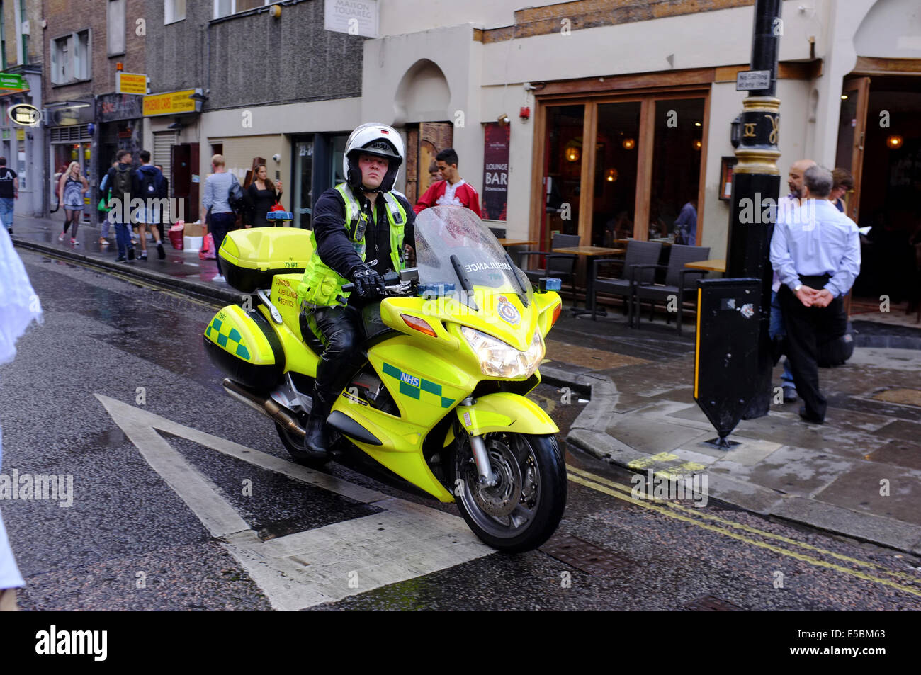 paramedic on motorcycle in Soho, London Stock Photo - Alamy