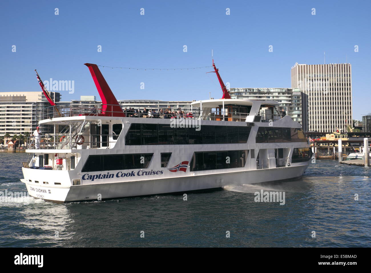 captain cook cruises boat on sydney harbour in circular quay,sydney ...
