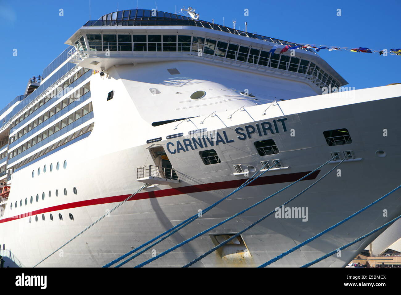 Cruise liner ship, Carnival Spirit, visiting Sydney and moored at ...