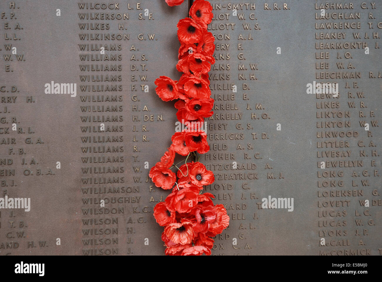 Names of fallen soldiers in the Wall of Remembrance, at the National ...