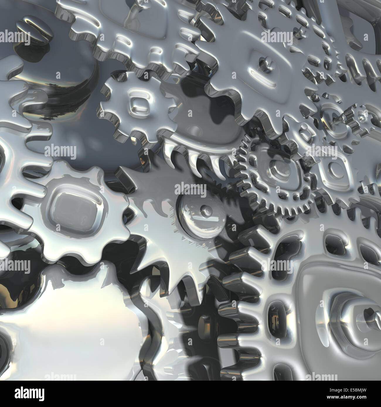 Abstract 3d illustration clock mechanism hi-res stock photography and ...