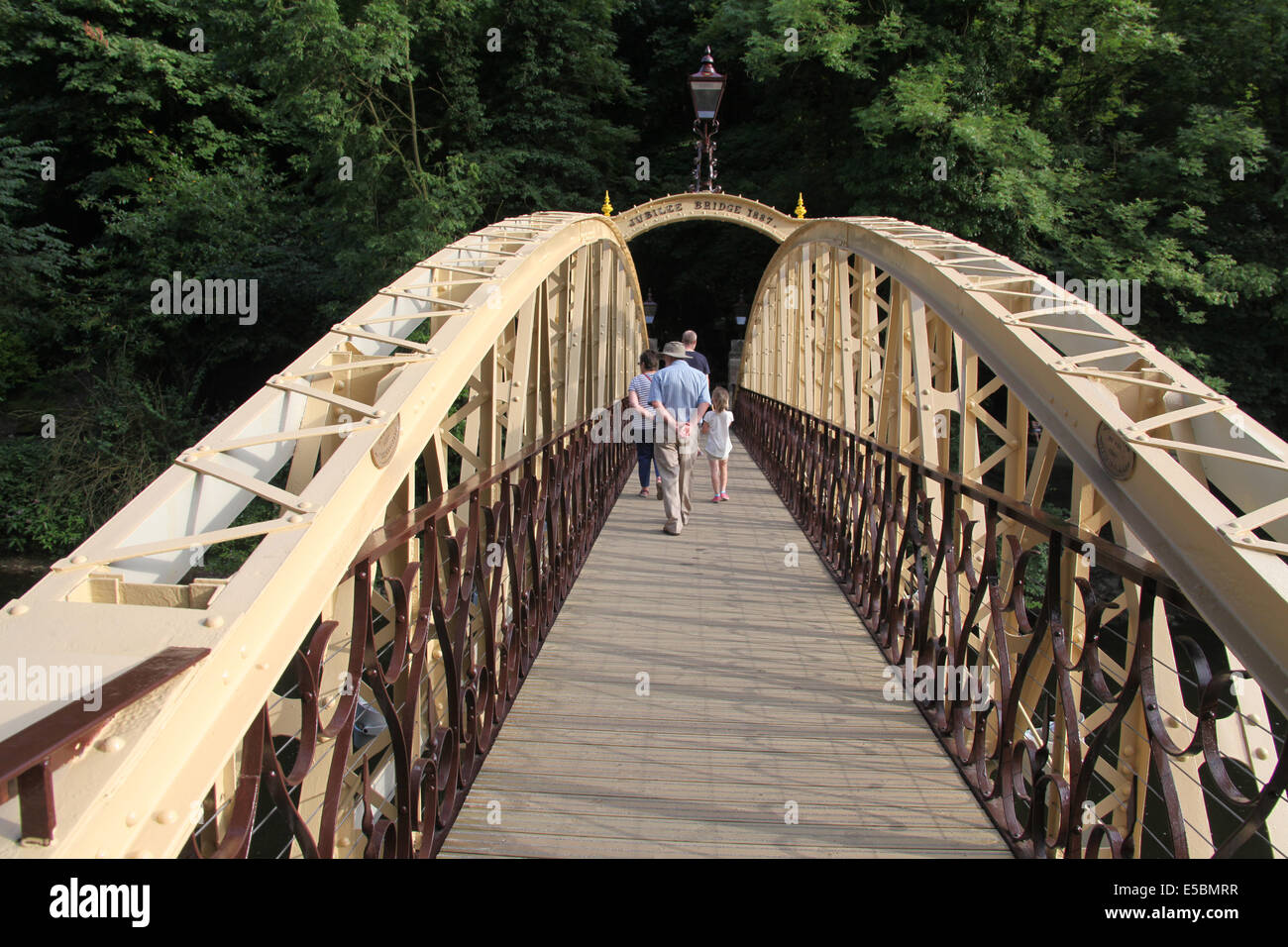 Restored Jubilee Bridge in Matlock Bath which was built in 1887 to mark ...