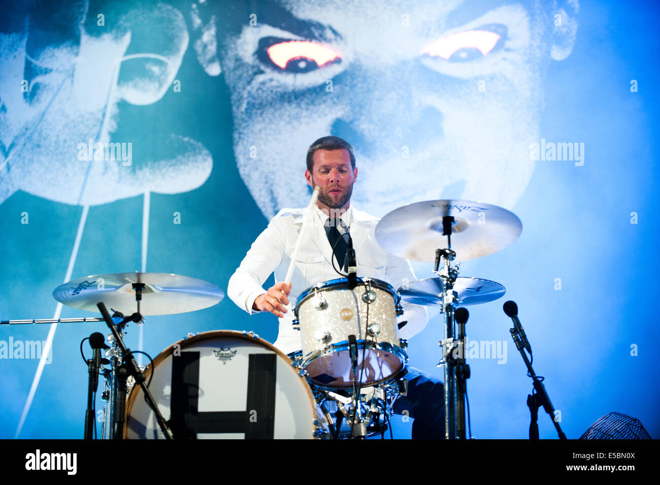Lšrrach, Germany. 26th July, 2014. Christian Grahn (drums) also known ...
