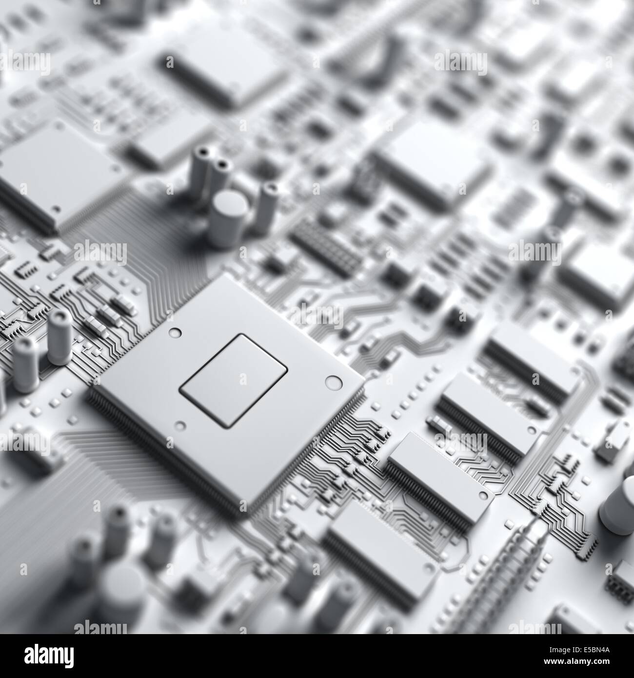 Fantasy computer circuit board or motherboard or mainboard. Technology ...